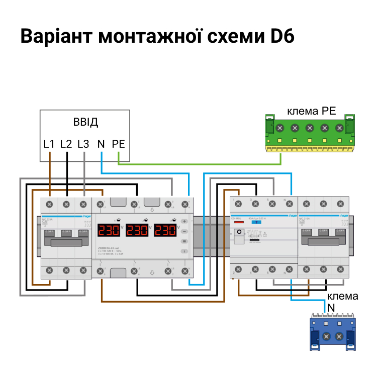 Реле напряжения ZUBR D6-63 red | ds-electronics.com.ua